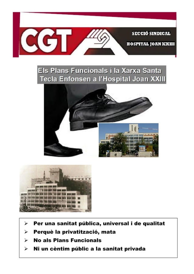 2016.05 SECCIÓ SINDICAL CGT HOSPITAL JOAN XXIII – MONOGR+AFIC – ELS ...