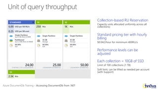 Azure DocumentDb Training - Accessing DocumentDb from .net