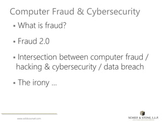 Federal Computer Fraud and Abuse Act & Texas Computer Hacking Statutes ...