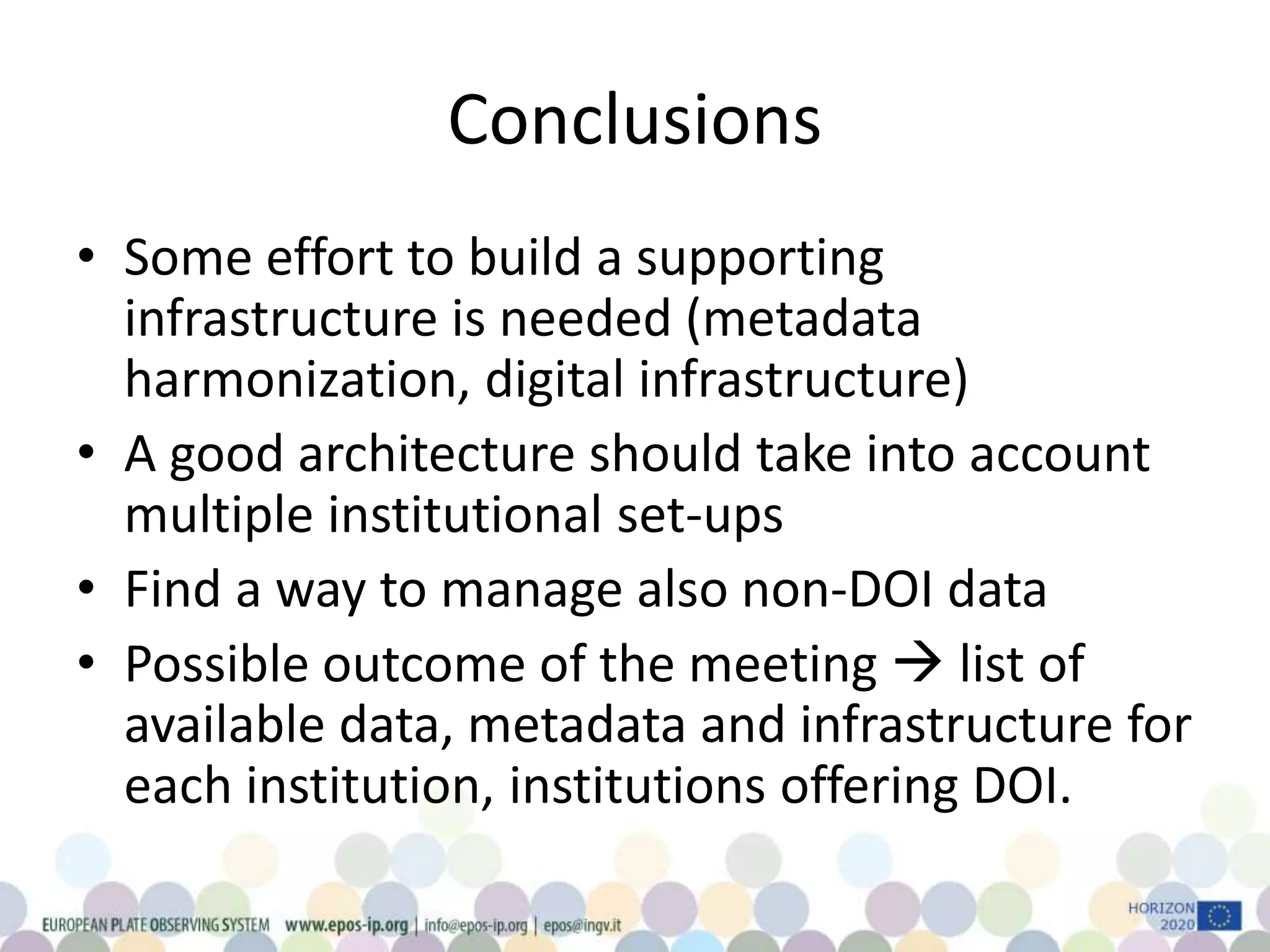 Designing TCS e-Infrastructure: data, metadata and architecture | PPTX