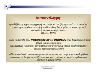 Αυτοαντίληψη-Αυτοεκτίμηση | PDF