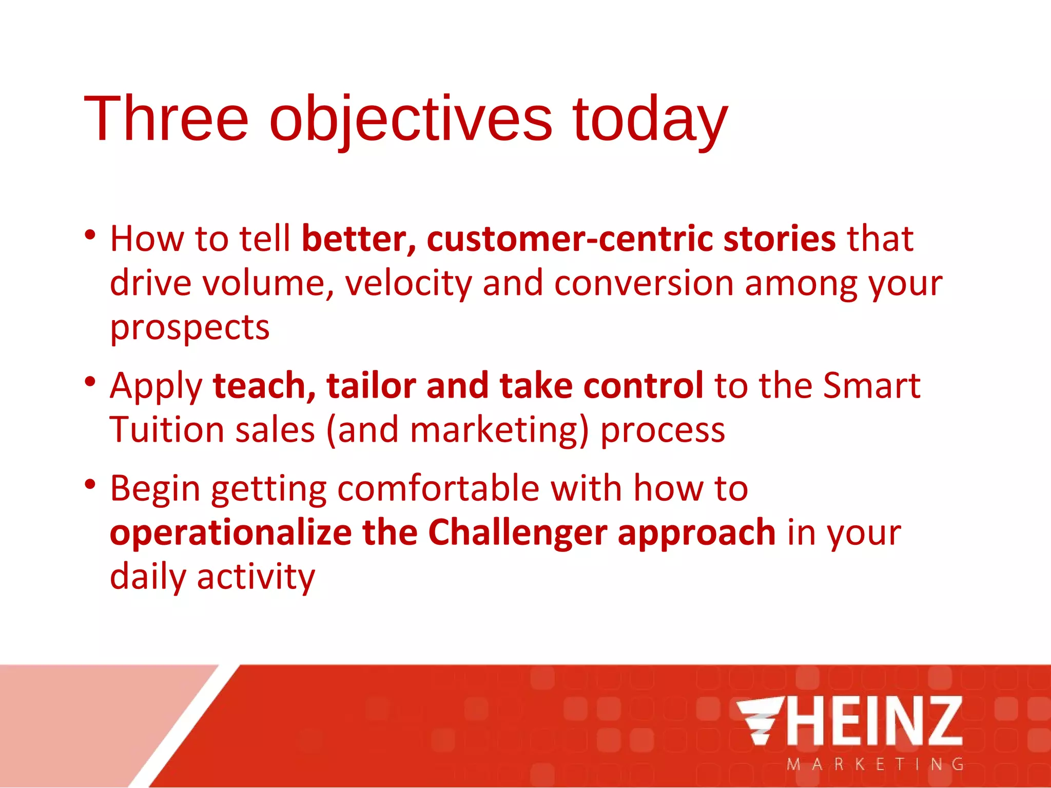 The 25 most important tenets of the Challenger Sale approach | PPT