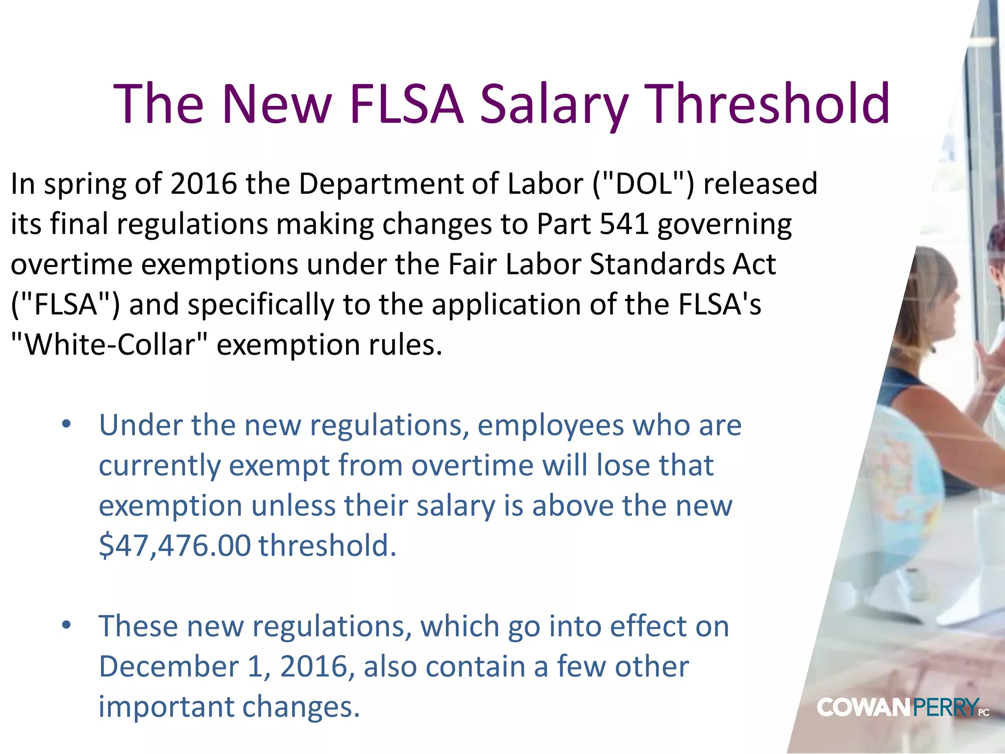 The FLSA & Overtime Rules | PDF