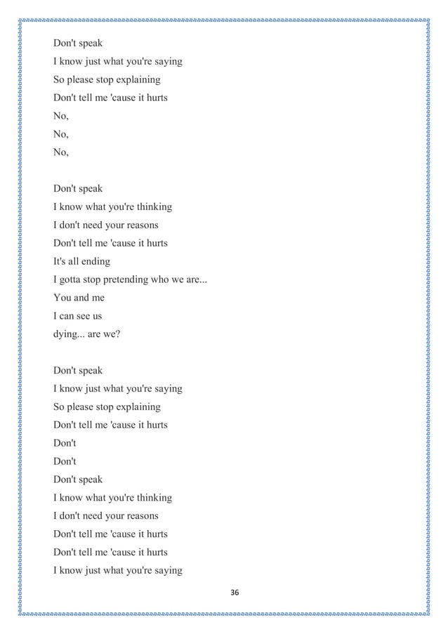 Songs listening in English | PDF