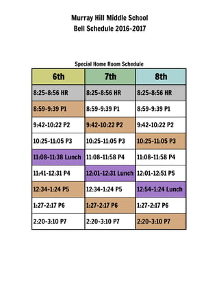 2016 17 bell schedules | PDF