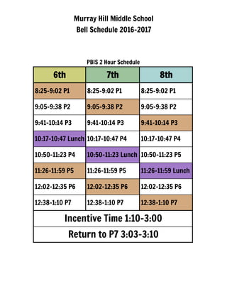 2016 17 bell schedules | PDF