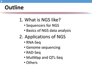 2016. daisuke tsugama. next generation sequencing (ngs) for plant research | PPT