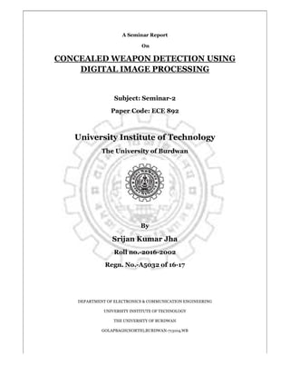 Concealed Weapon Detection | PDF