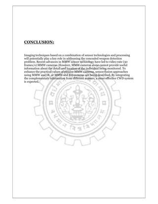 Concealed Weapon Detection | PDF