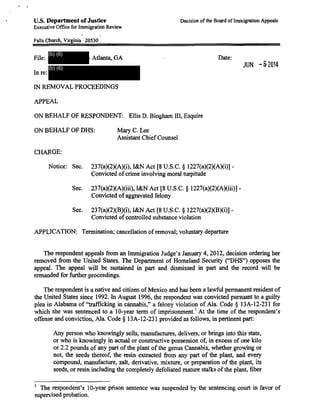 BIA Remands of Immigration Judge William Cassidy 01/01/2014-05/26/2016 ...