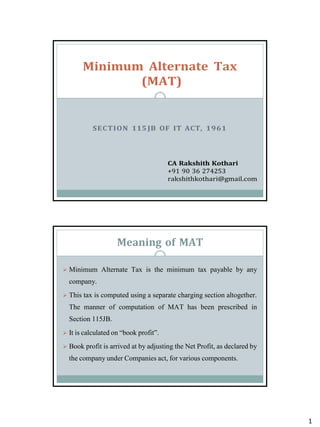 2016.06.11_Minimum Alternate Tax (MAT).docx | Business Accounting ...