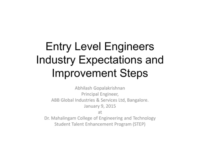 Entry Level Engineers | PDF