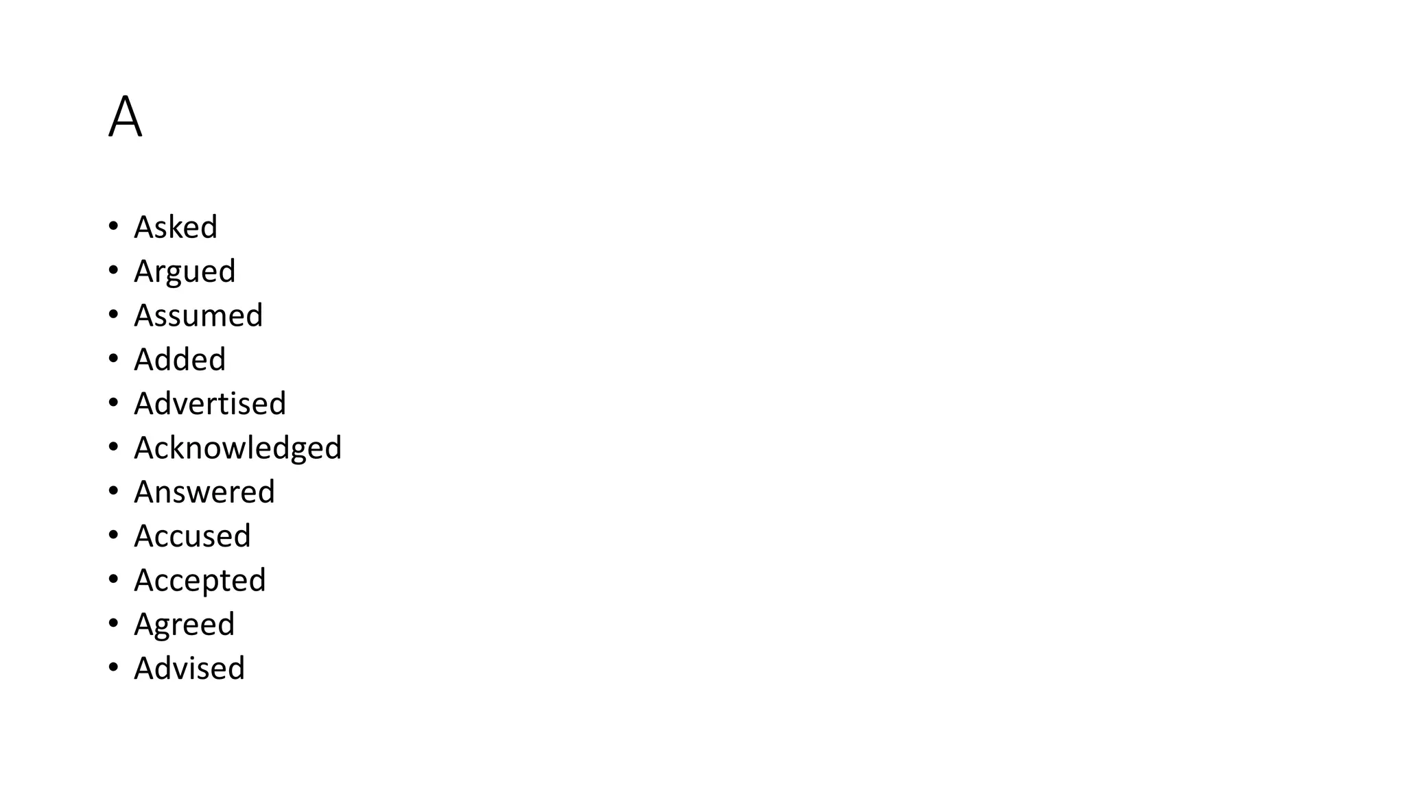 Alternative words for said | PPTX