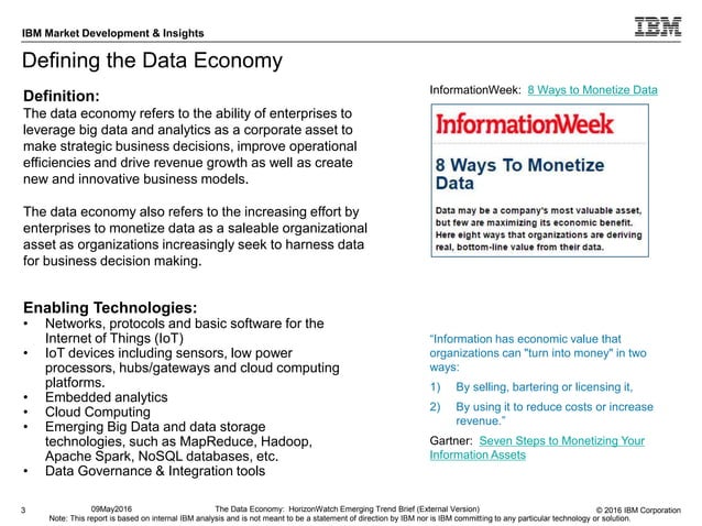 The Data Economy: 2016 Horizonwatch Trend Brief | PPT