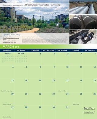 2016 Contech Calendar | PDF