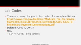 2016 CPT Changes | POTX | Medical Health