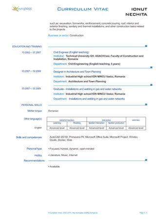 CV Ionut Nechita | PDF