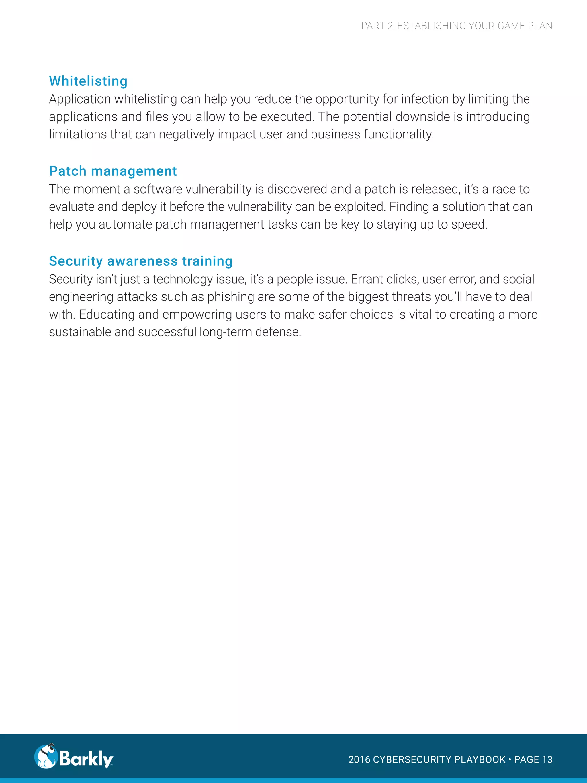 2016 CYBERSECURITY PLAYBOOK | PDF | Antivirus Software | Computer ...