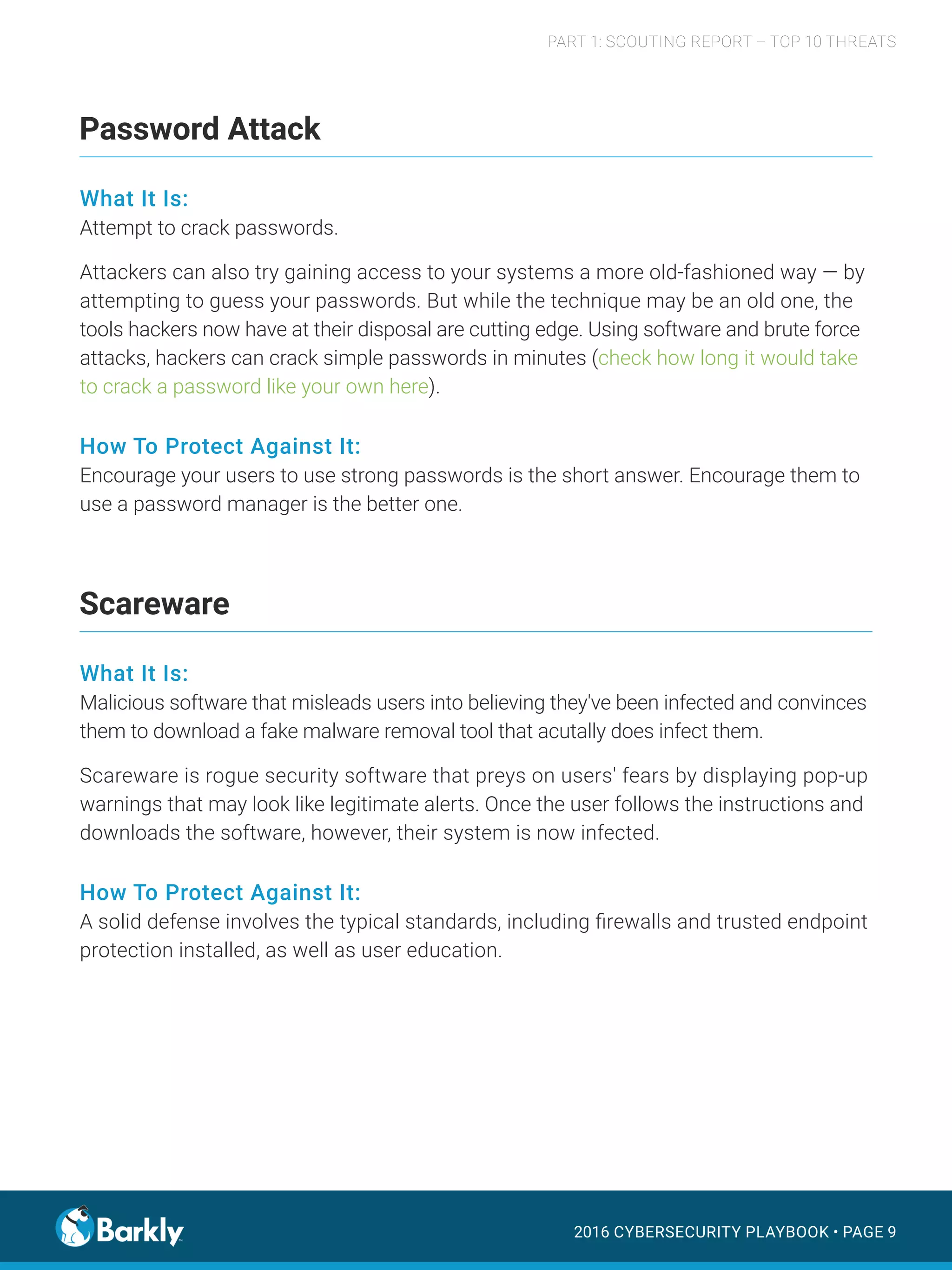 2016 CYBERSECURITY PLAYBOOK | PDF | Antivirus Software | Computer ...