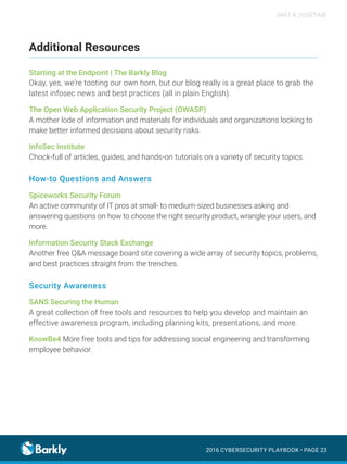 2016 CYBERSECURITY PLAYBOOK | PDF | Antivirus Software | Computer ...