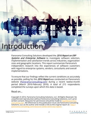 2016 ERP Report | PDF | Computer Software and Applications | Computing