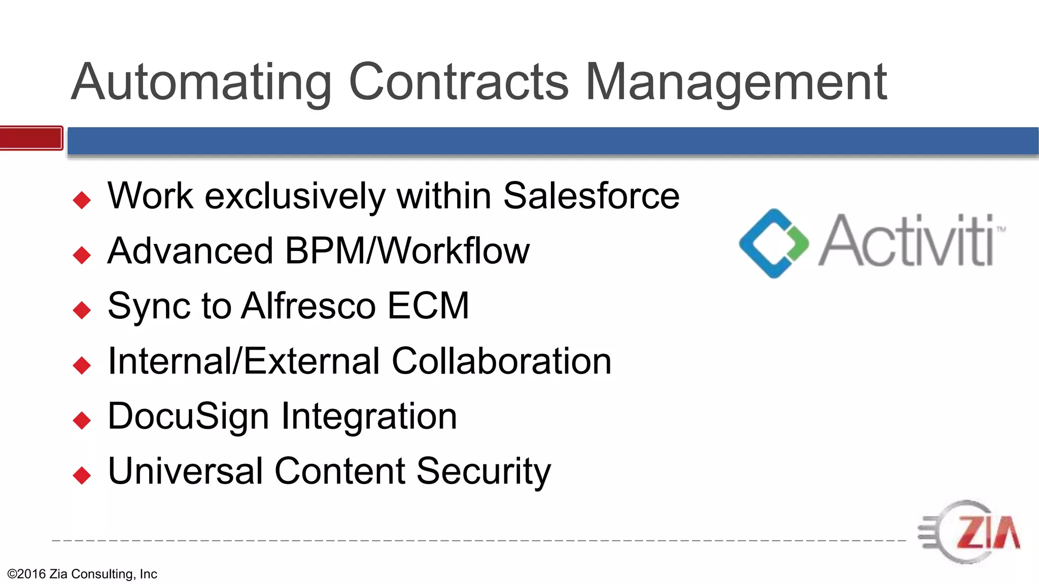 ERP/CRM Integration Series: Integration Salesforce with Alfresco | PPTX | Business | Business ...