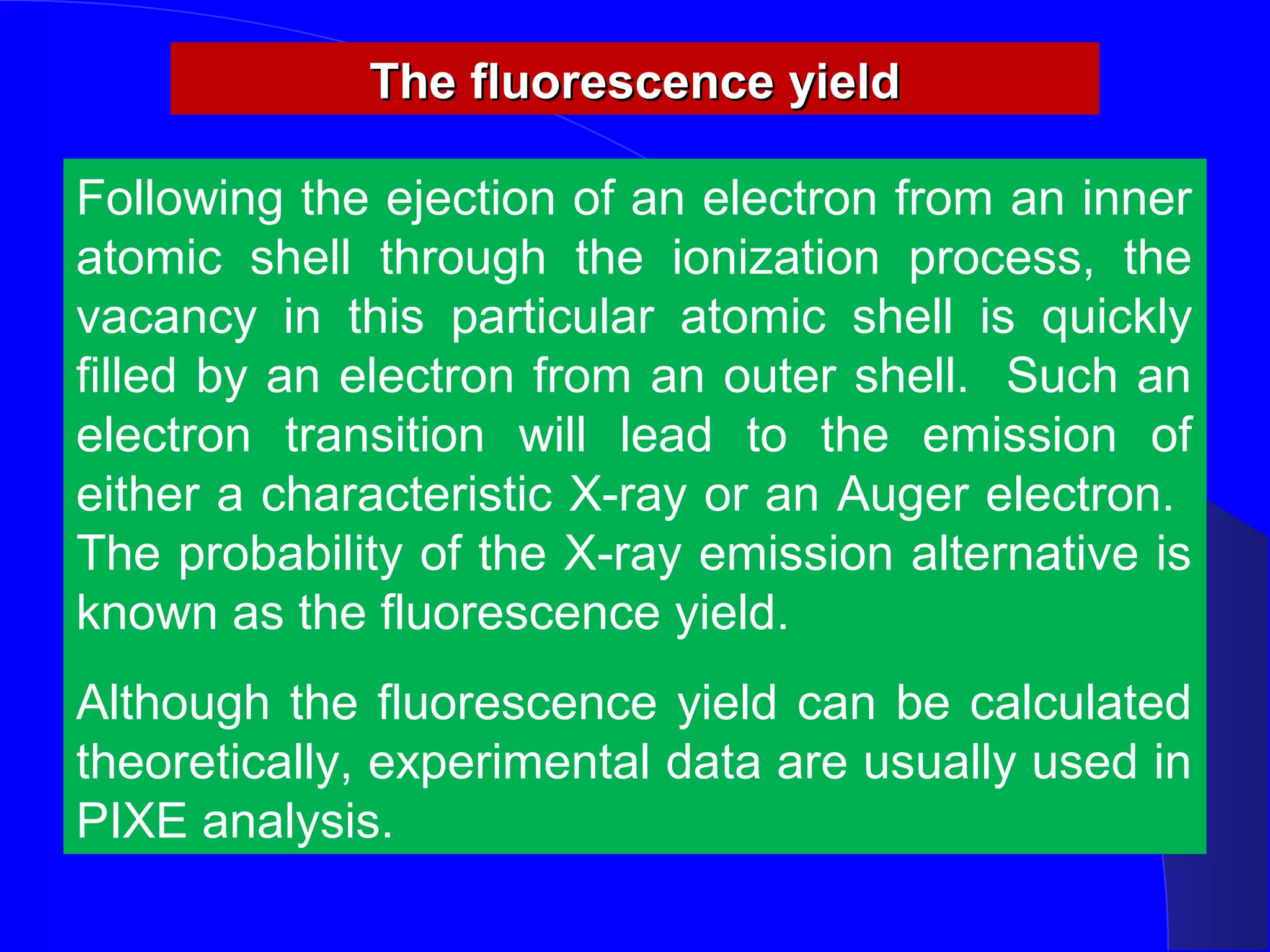 2018 HM PIXE PARTICLE -INDUCED X-RAY EMISSION AN ANALYTICAL TECHNIQUE | PPT