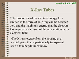 2018 HM XRF X-RAY FLUORESCENCE EMISSION -THEORY AND APPLICATION | PPT