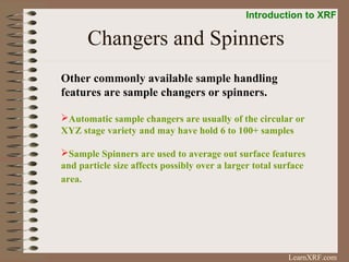 2018 HM XRF X-RAY FLUORESCENCE EMISSION -THEORY AND APPLICATION | PPT