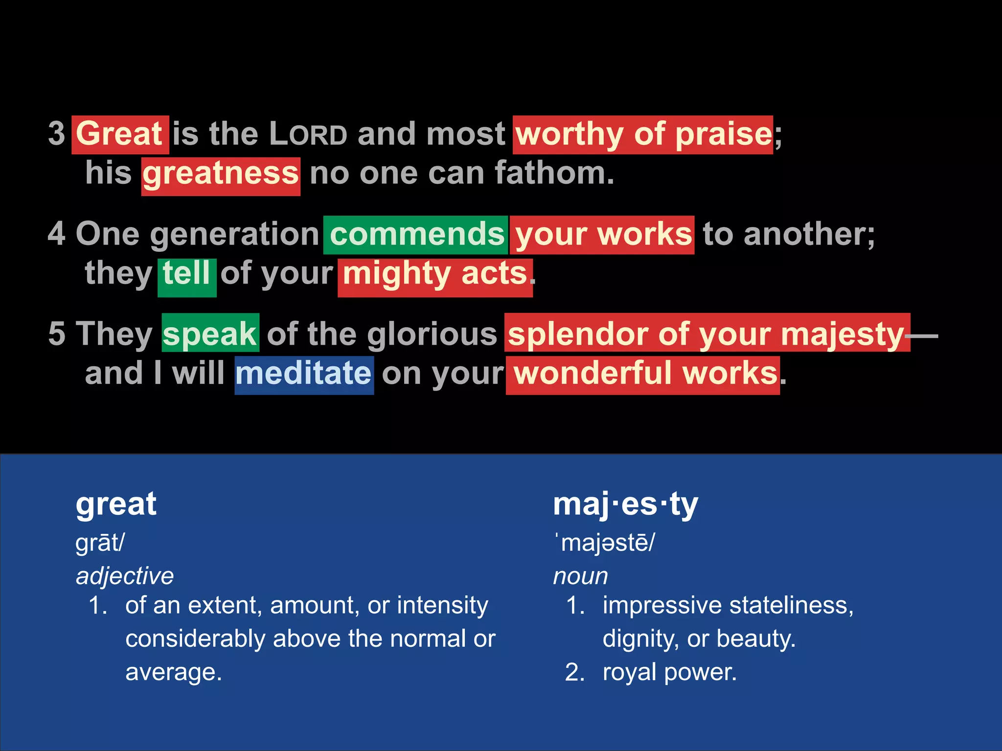 Psalm 145 – Praising the Lord in truth | PDF