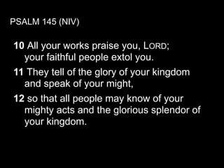 Psalm 145 – Praising the Lord in truth | PDF