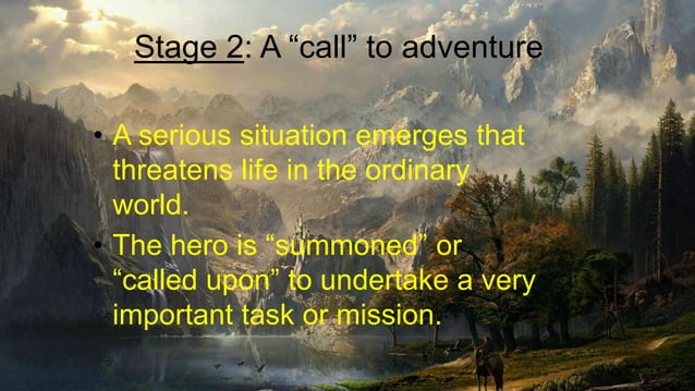 The 12 steps of the Heroes Journey - Joseph Campbell - Monomyth | PPTX