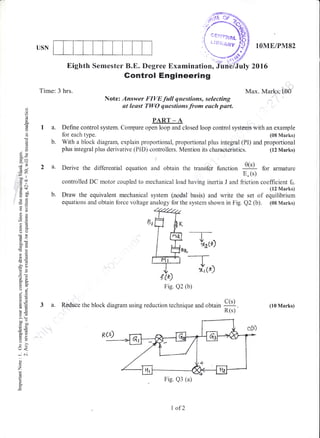 3rd Semester Mechanical Engineering (June-2016) Question Papers | PDF | Educational Assessment ...