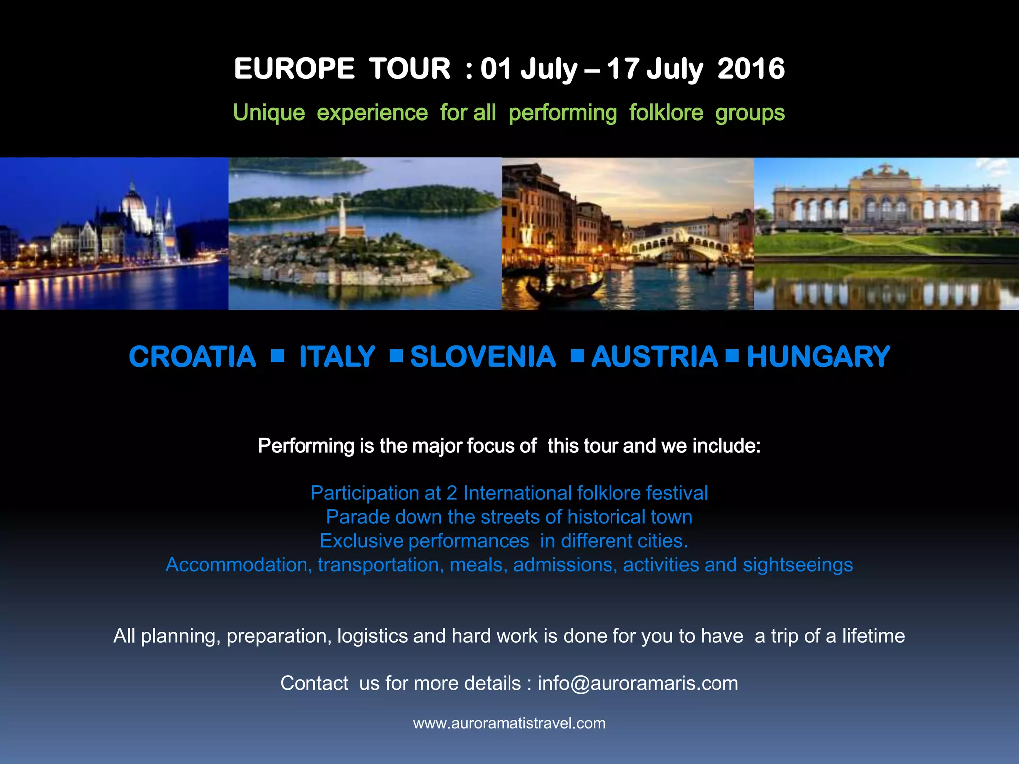 Folklore Festivals Tour - Europe | PDF
