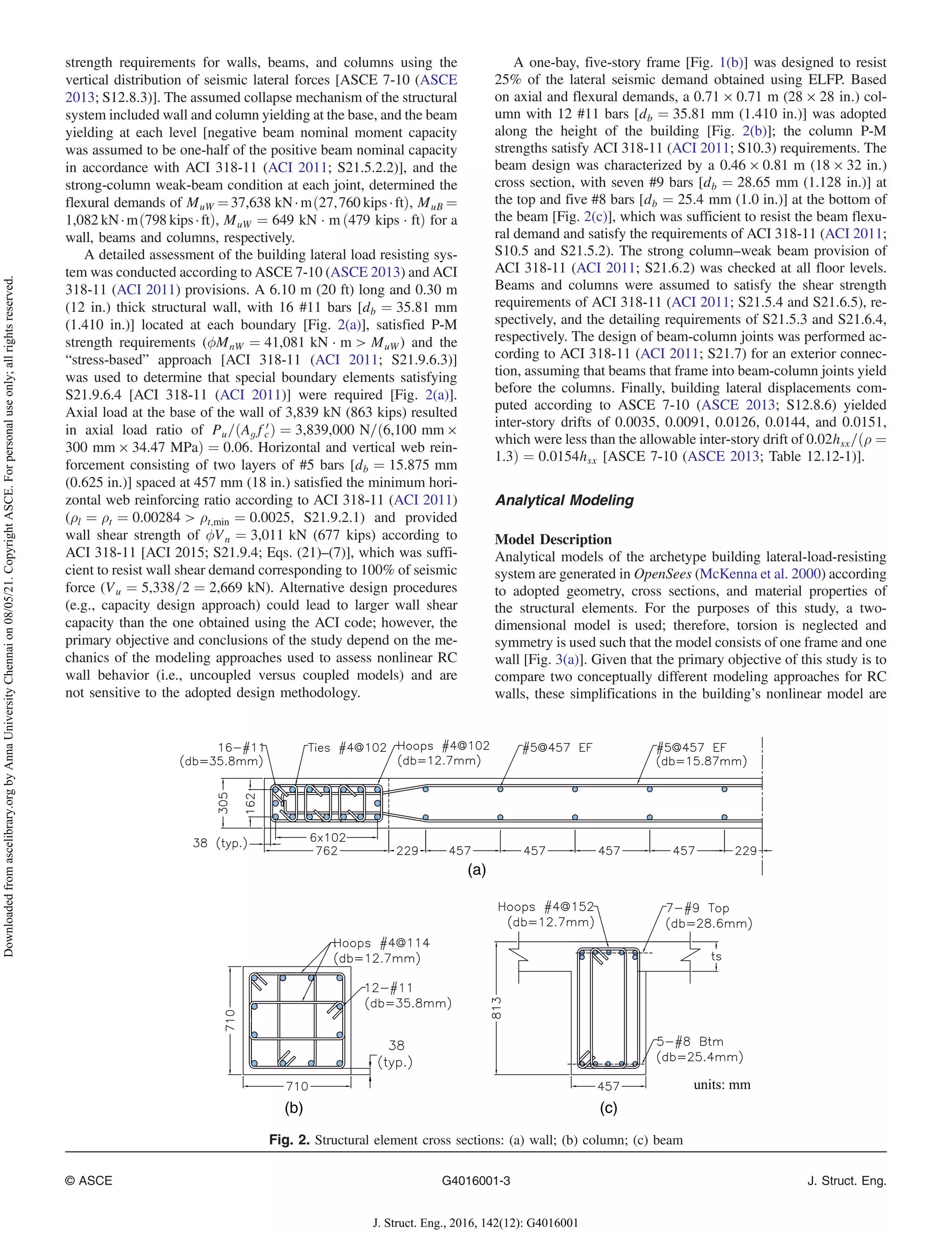 2016 Practical Nonlinear Modelof Reinforced Concrete Structural Walls Pdf