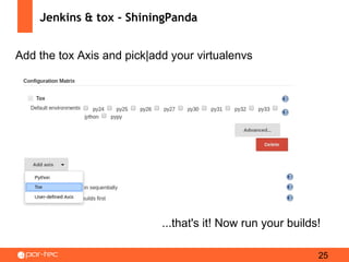 Tox as project descriptor. | ODP