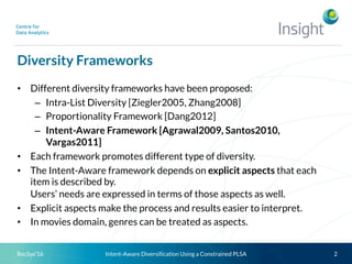 Intent-Aware Diversification Using a Constrained PLSA | PDF | Databases | Computer Software and ...