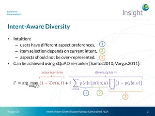 Intent-Aware Diversification Using a Constrained PLSA | PDF | Databases | Computer Software and ...