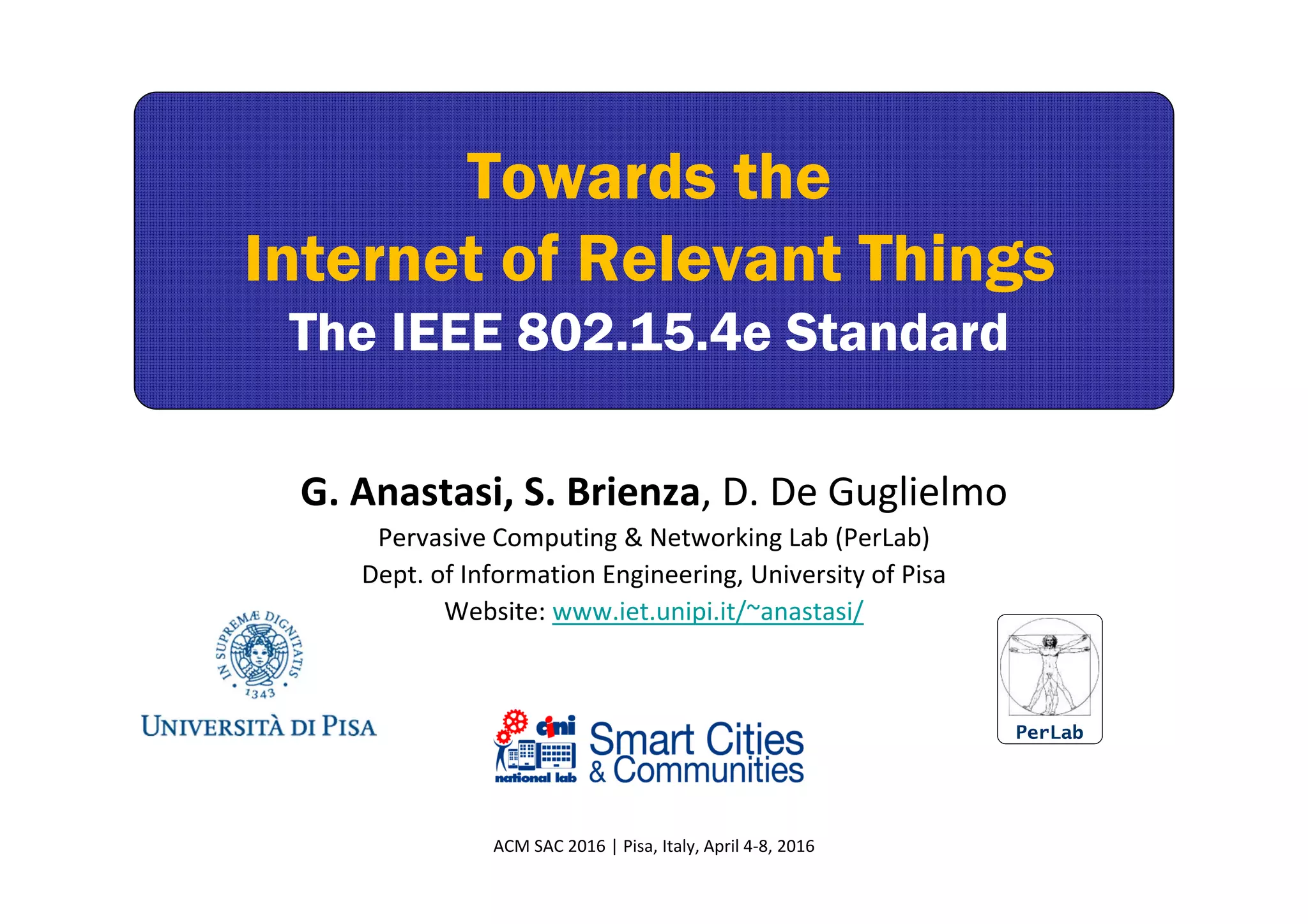 Tutorial on IEEE 802.15.4e standard | PDF