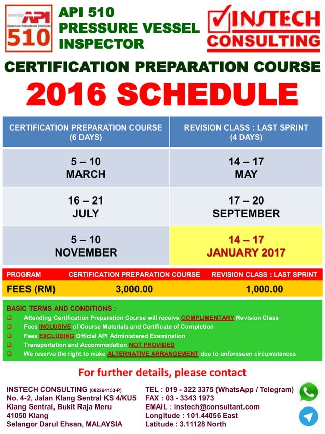 2016 : API 510 Pressure Vessel Inspector Certification Preparation ...
