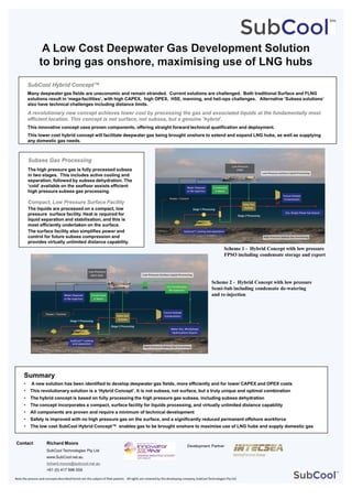 2016 SubCool & INTECSEA Low Cost Hybrid Deepwater Gas Concept | PDF