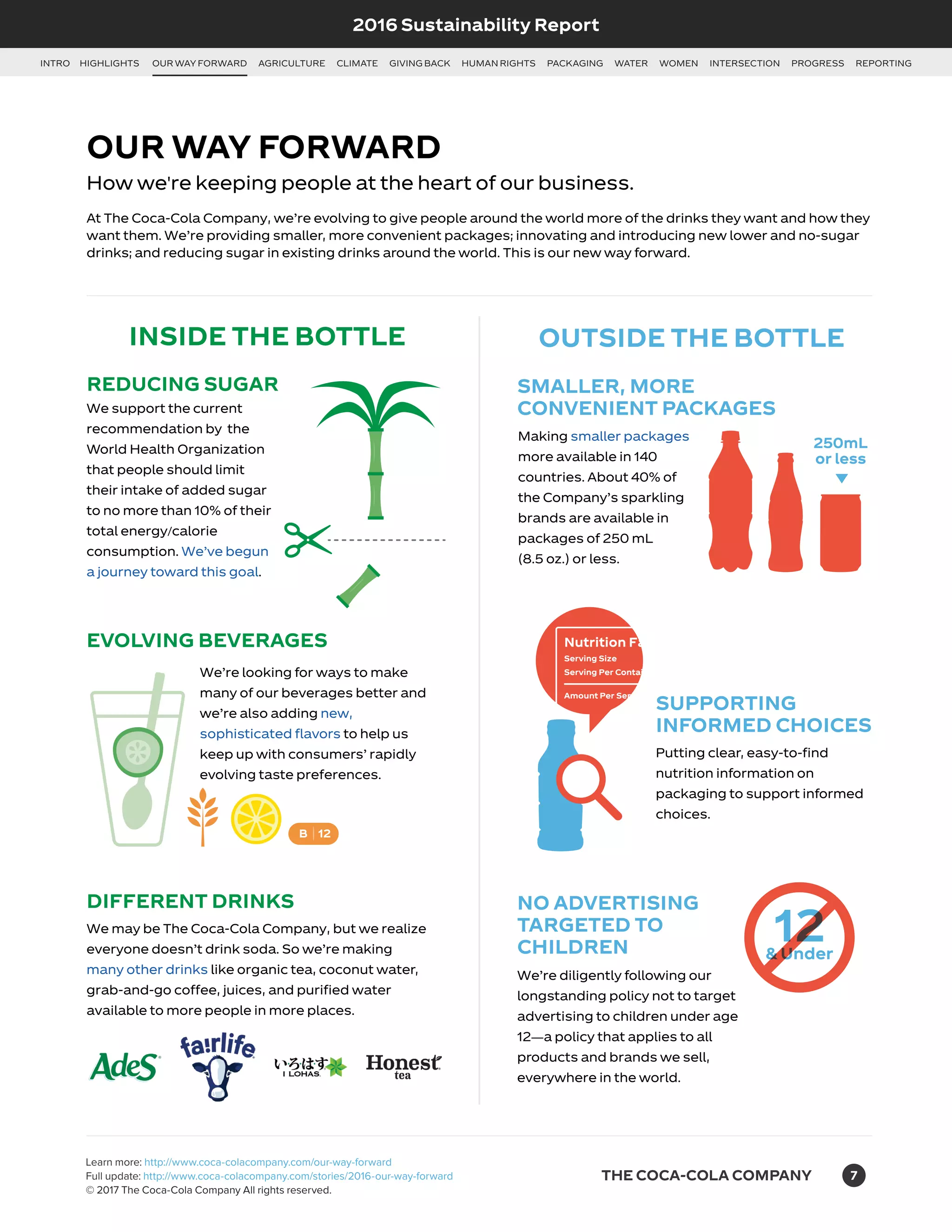 2016 Sustainability Report, The Coca-Cola Company | PDF