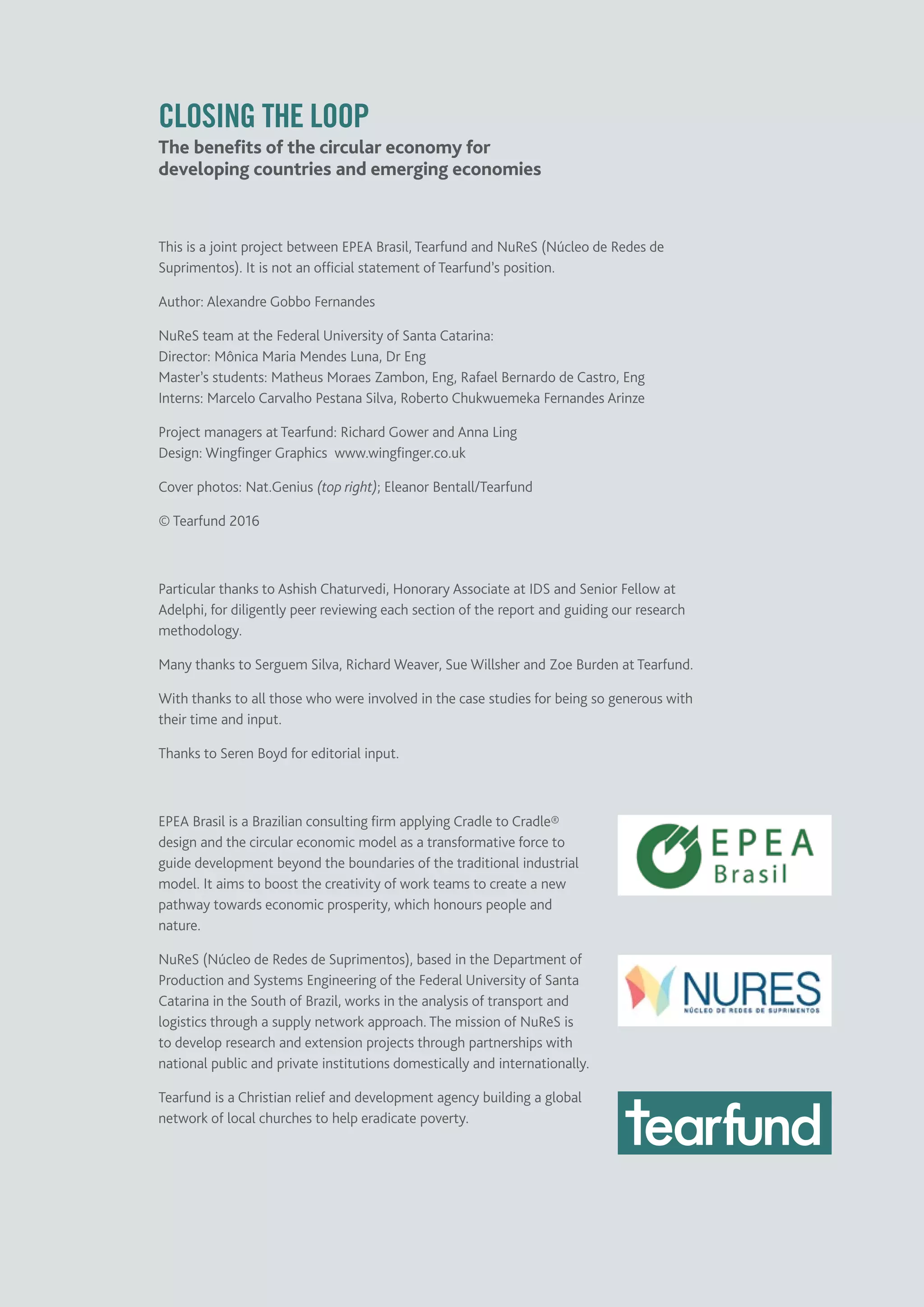 Closing The Loop: the benefits of Circular Economy for developing ...