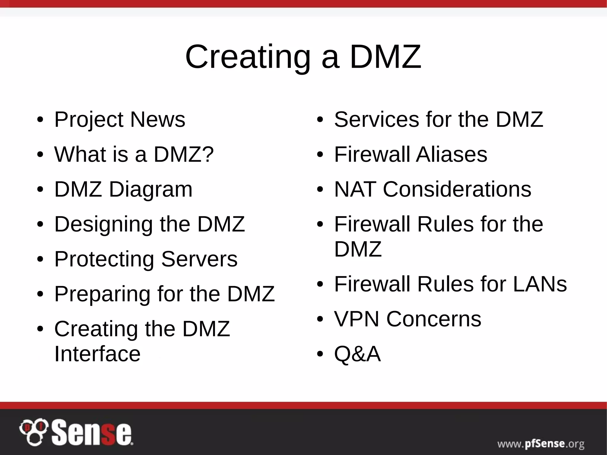 Creating a DMZ - pfSense Hangout January 2016 | PDF | Computer ...