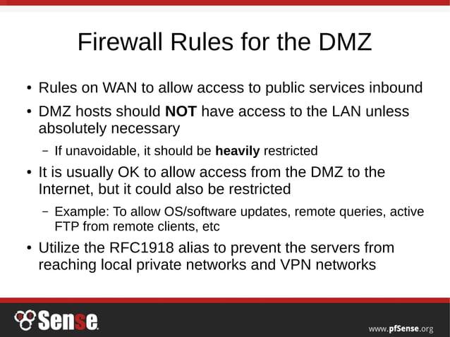 Creating a DMZ - pfSense Hangout January 2016 | PDF | Computer Networking | Computing
