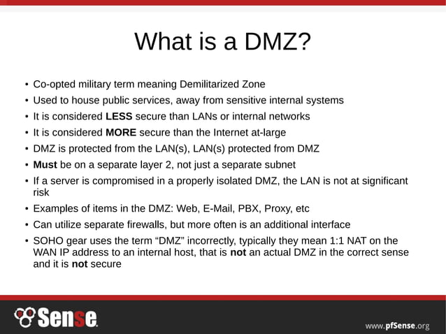 Creating a DMZ - pfSense Hangout January 2016 | PDF | Computer Networking | Computing