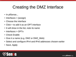 Creating a DMZ - pfSense Hangout January 2016 | PDF | Computer Networking | Computing