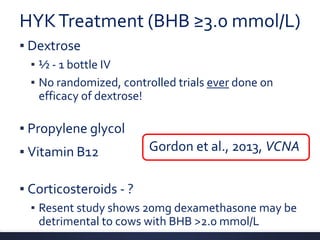 Hyperketonemia Treatment at the Individual Cow and Herd Level | PPTX
