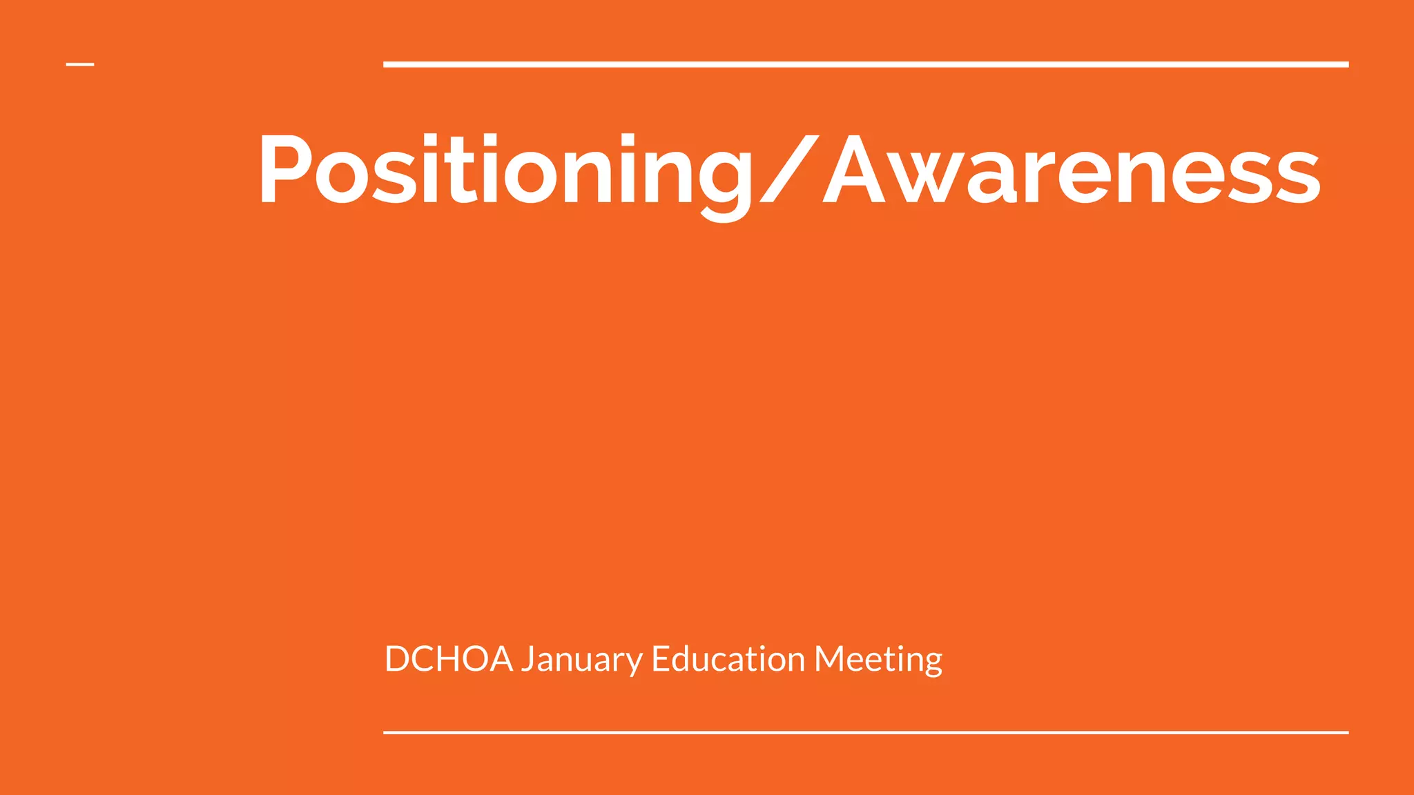 20160118 positioning awareness | PPTX