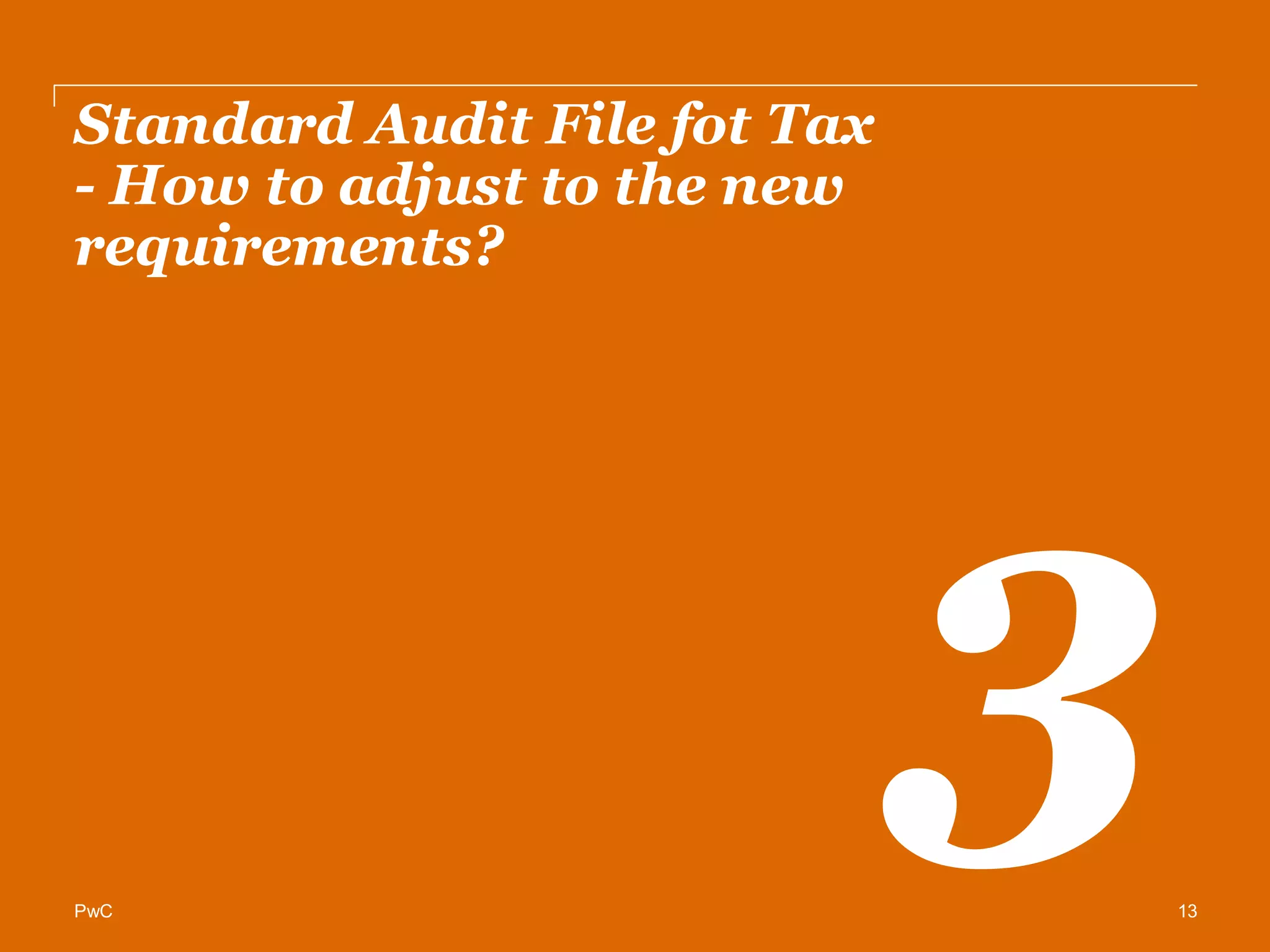 Standard Audit File for Tax | PDF